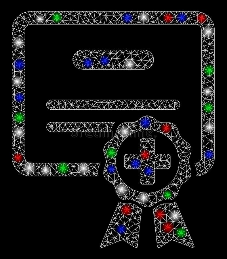 Bright Mesh Carcass Medical Certificate with Flash Spots Stock Vector ...