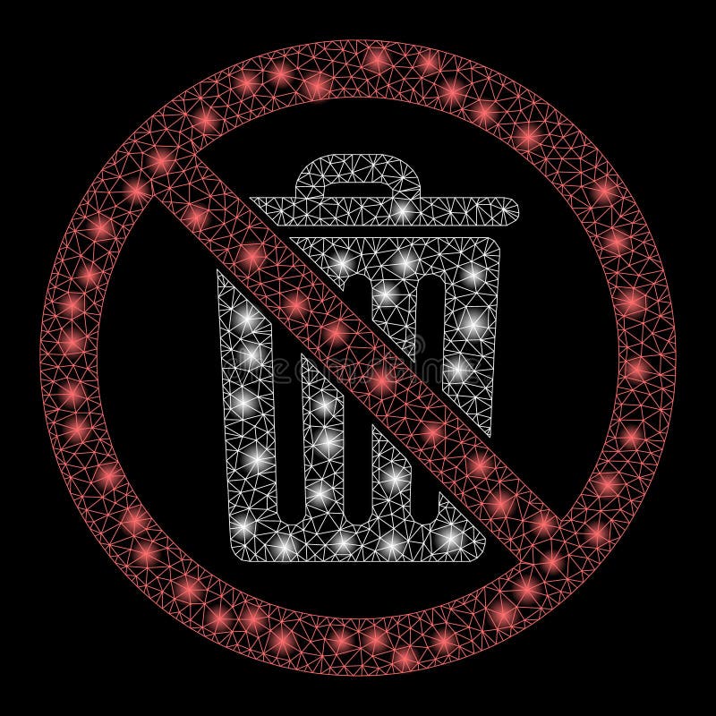 Bright Mesh Carcass No Dustbin with Light Spots Stock Illustration ...