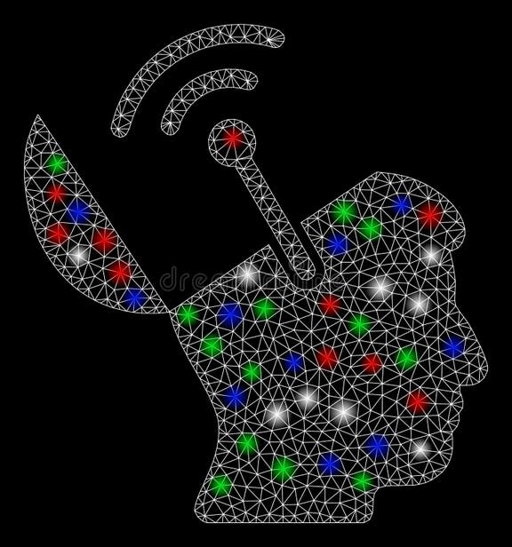 Bright Mesh Carcass Open Brain Radio Interface with Flare Spots Stock ...