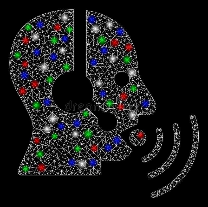Bright Mesh Carcass Operator Talking Sound Waves with Flare Spots Stock ... Bright Mesh Carcass Operator Talking Sound Waves with Flare Spots Stock ...