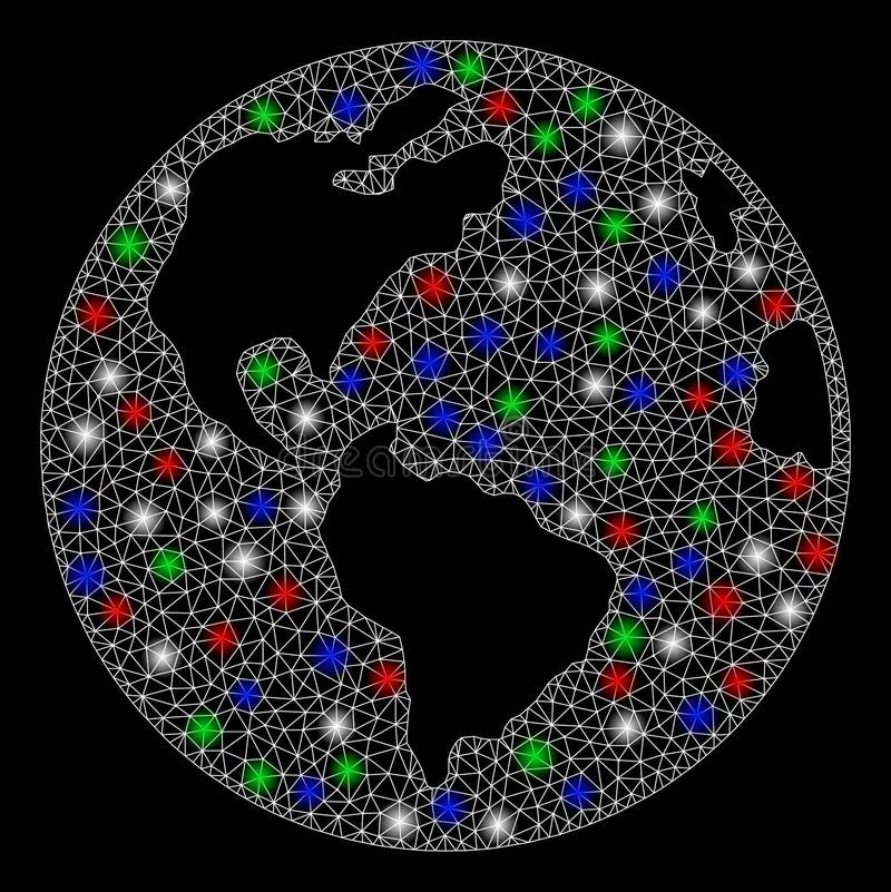 Planet Earth Vector Mesh 2D Model And Triangle Mosaic Icon Stock Vector ...