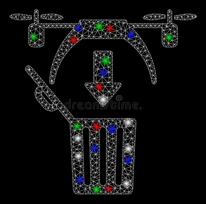 Bright Mesh Carcass Trash Drone with Light Spots Stock Illustration ...