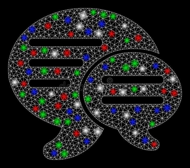 Bright Mesh Network Chat with Flash Spots Stock Vector - Illustration ...