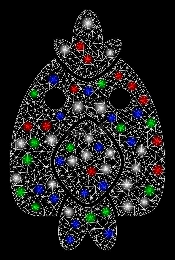 Bright Mesh Carcass Chicken with Light Spots Stock Vector ...