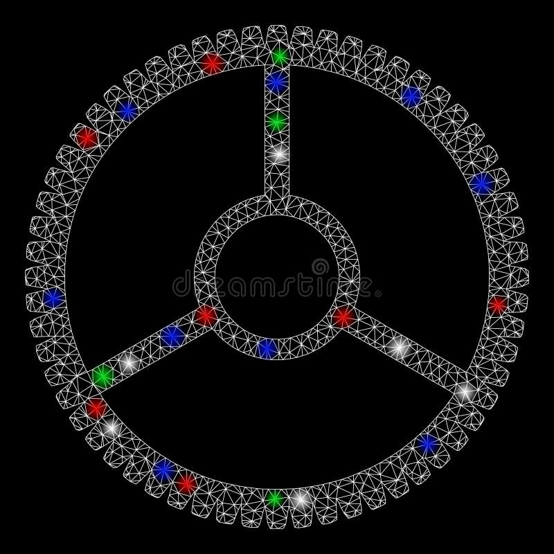 Bright Mesh 2D Clock Wheel with Light Spots Stock Vector - Illustration ...
