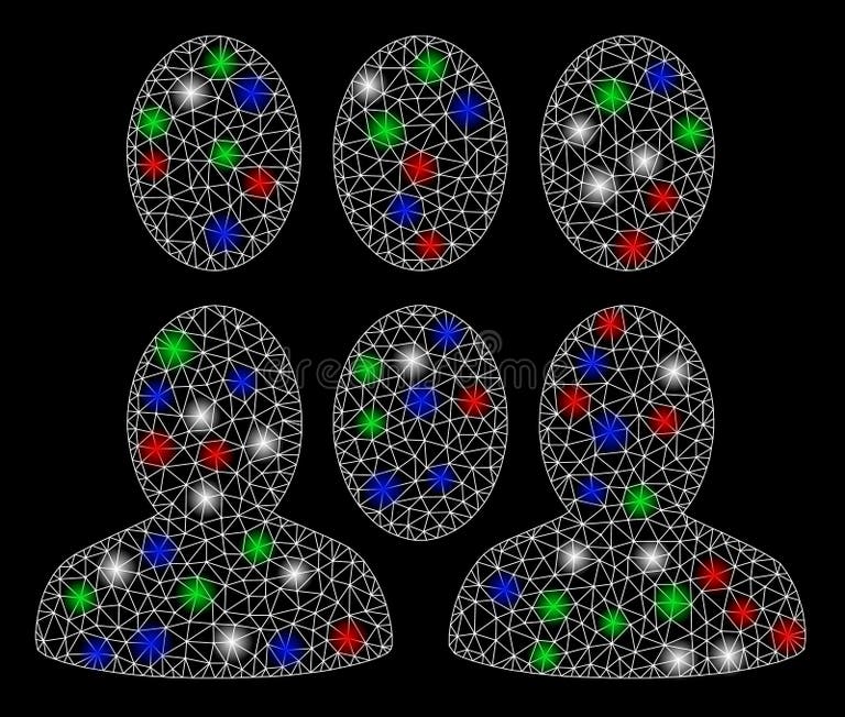 Bright Mesh 2D Crowd with Flash Spots Stock Vector - Illustration of ...