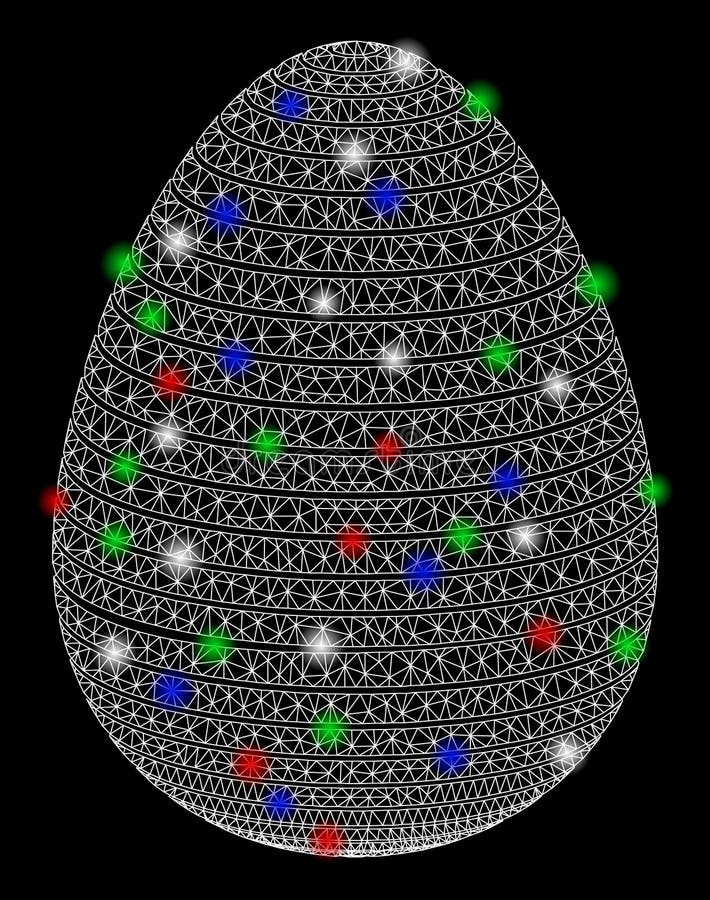 Bright Mesh 2D Abstract Egg Spectrum Stripes with Flash Spots Stock ...