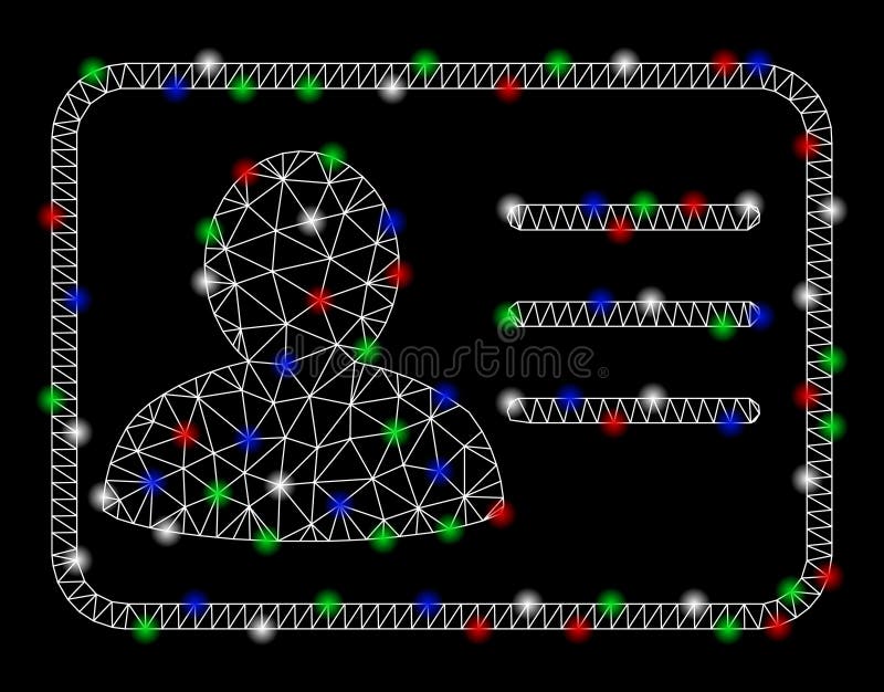 Bright Mesh 2D Account Card with Flare Spots Stock Vector ...