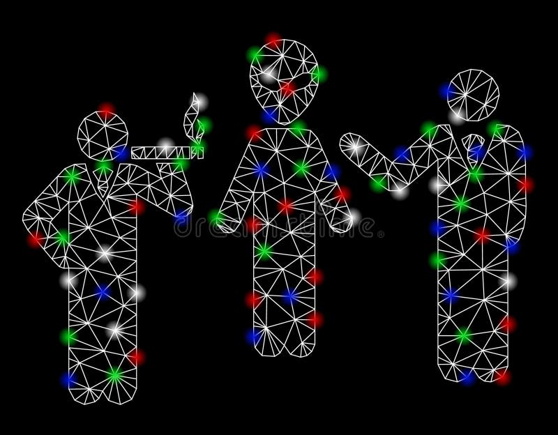 Bright Mesh 2D Alien Contacts with Flash Spots Stock Vector ...