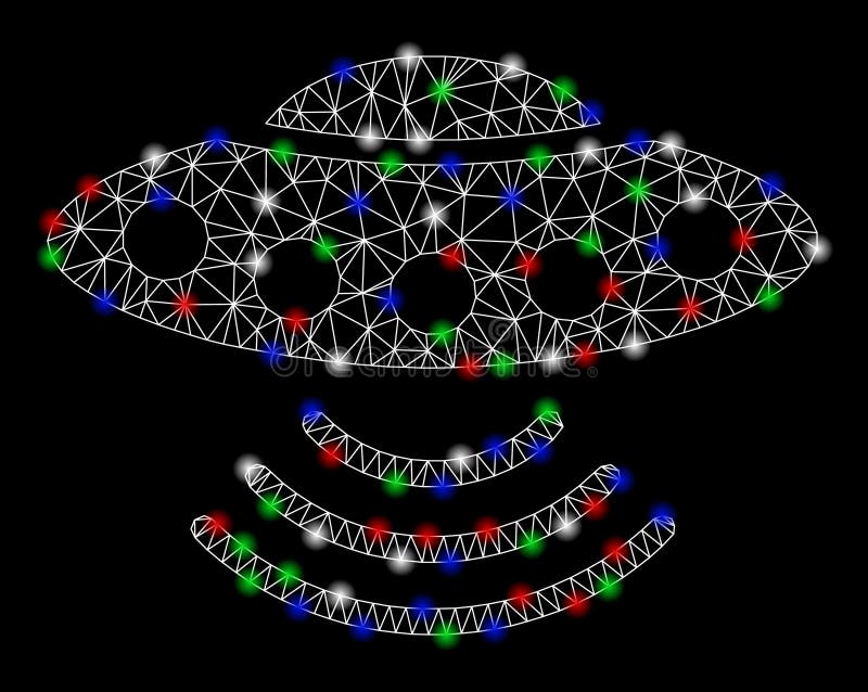 Bright Mesh 2D Alien Invasion with Flash Spots Stock Vector ...