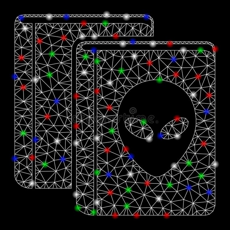 Bright Mesh 2D Alien Library with Flare Spots Stock Vector ...