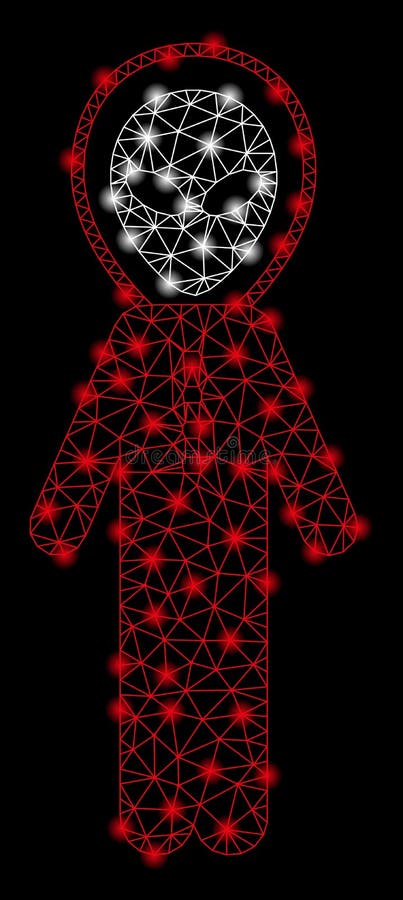 Bright Mesh 2D Alien Space Suit with Flash Spots Stock Vector ...