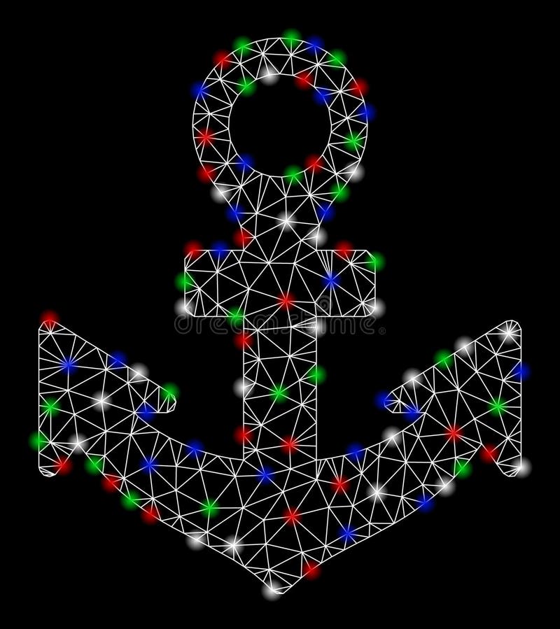 Bright Mesh 2D Anchor with Flash Spots Stock Vector - Illustration of ...