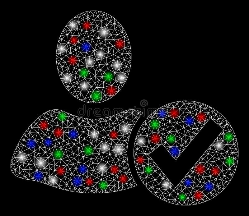 Bright Mesh 2D Apply User with Light Spots Stock Vector - Illustration ...