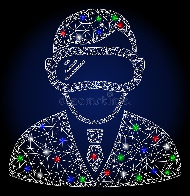 Bright Mesh 2D Augmented Reality with Light Spots Stock Illustration ...