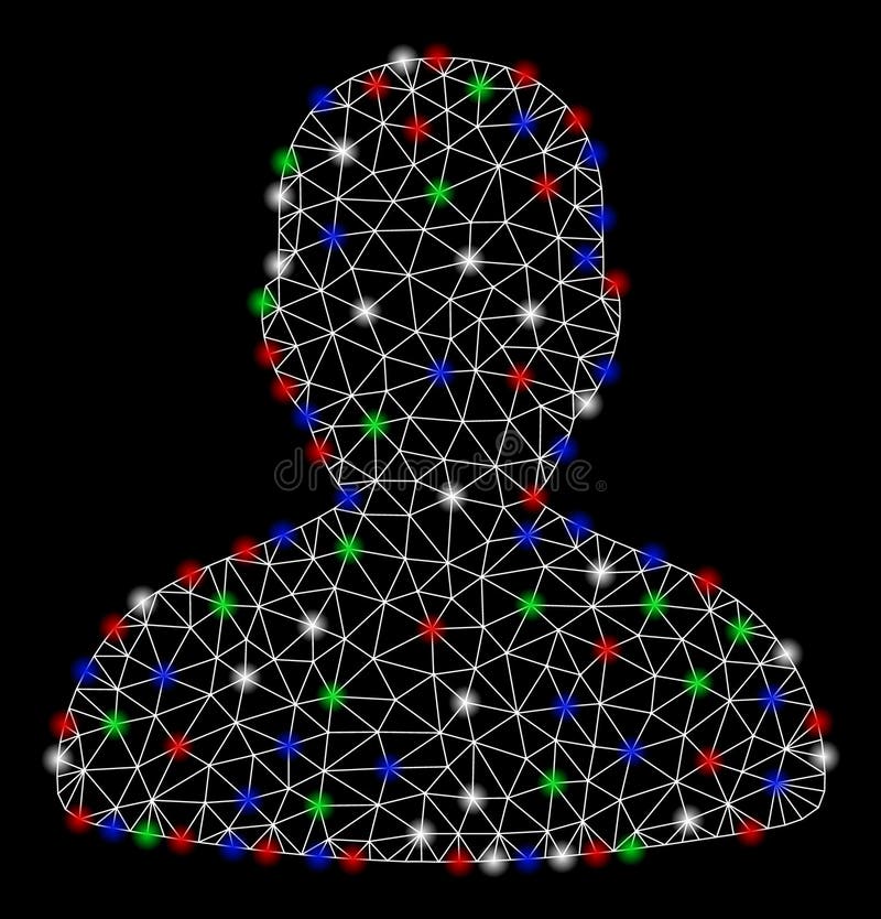 Bright Mesh 2D Avatar with Flash Spots Stock Vector - Illustration of ...
