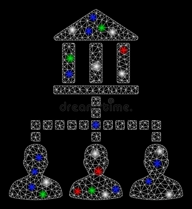 Bright Mesh 2D Bank Clients with Flare Spots Stock Illustration ...