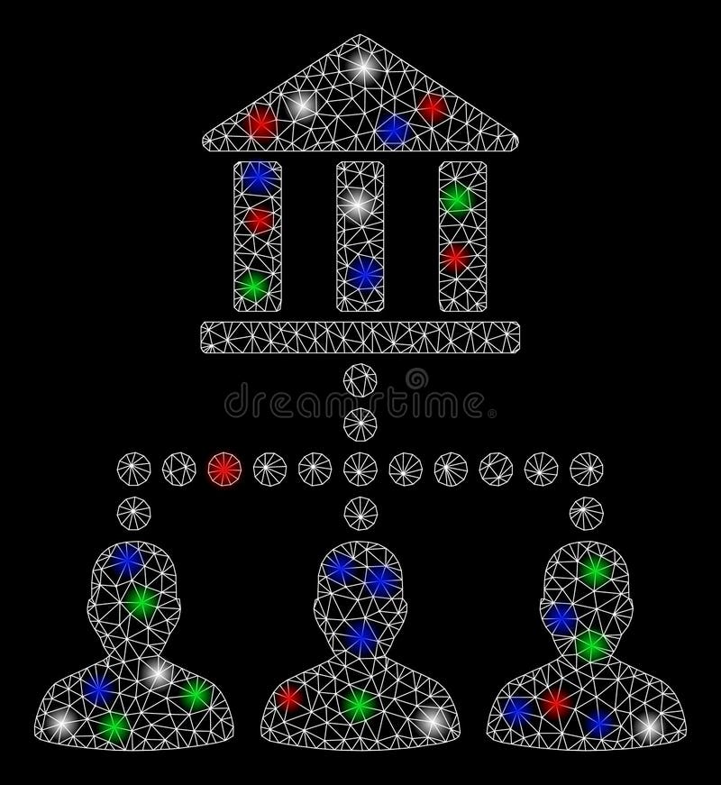 Bright Mesh 2D Bank Clients with Light Spots Stock Illustration ...