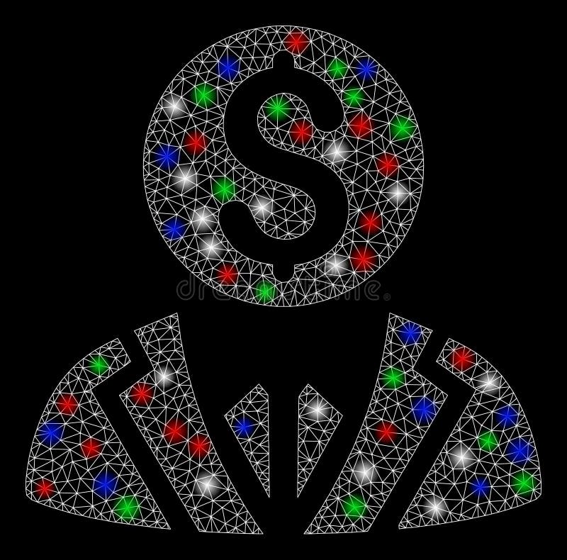 Bright Mesh 2D Banker with Flash Spots Stock Vector - Illustration of ...