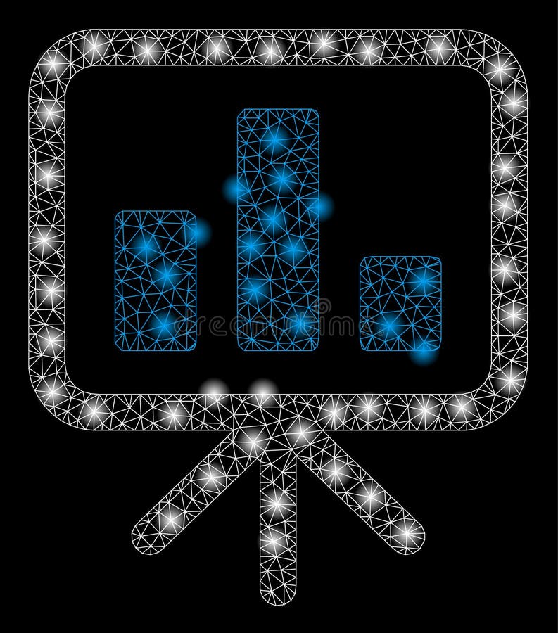 Bright Mesh 2D Bar Chart Display Board with Flare Spots Stock Vector ...