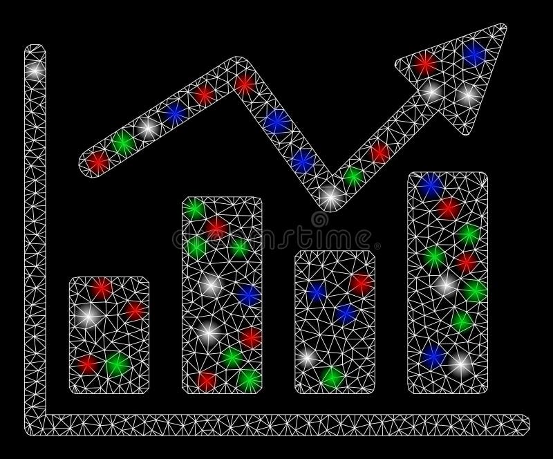 Bright Mesh 2D Bar Chart Trend with Flash Spots Stock Vector ... Bright Mesh 2D Bar Chart Trend with Flash Spots Stock Vector ...