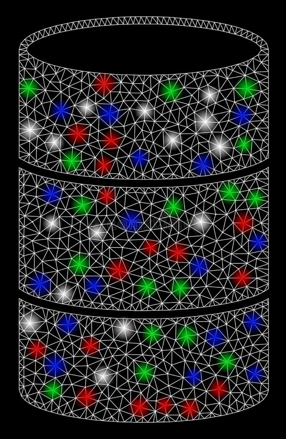 Bright Mesh 2D Barrel with Flash Spots Stock Illustration ...