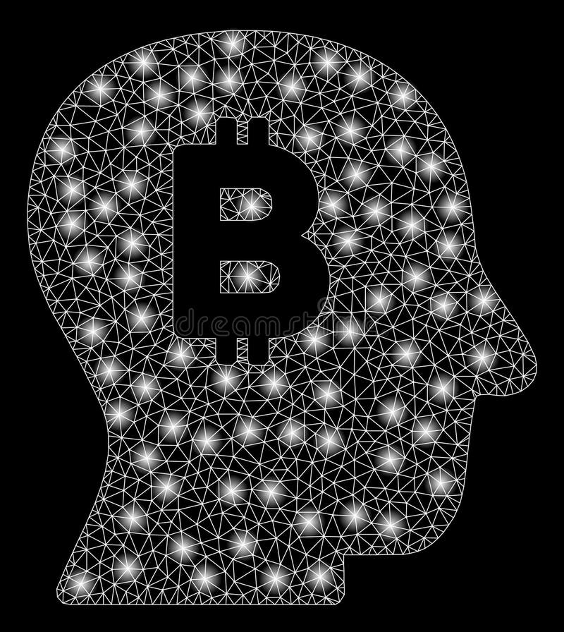 Bright Mesh 2D Bitcoin Mind with Light Spots Stock Vector ... Bright Mesh 2D Bitcoin Mind with Light Spots Stock Vector ...