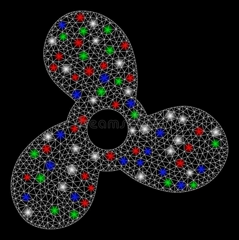 Bright Mesh 2D Boat Propeller with Flare Spots Stock Vector ...