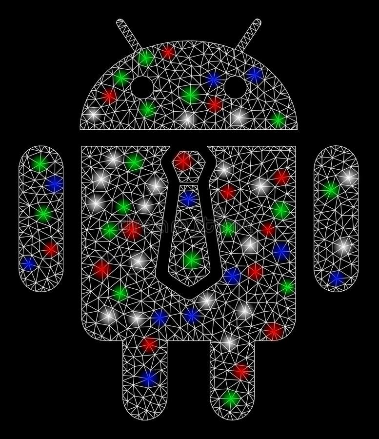 Bright Mesh 2D Boss Robot with Flare Spots Stock Vector - Illustration ...