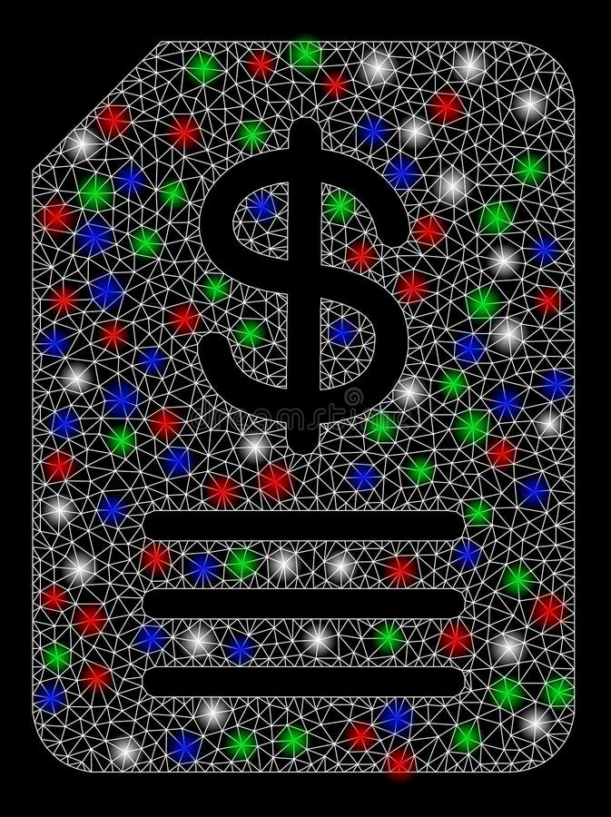 Bright Mesh 2D Budget Invoice with Light Spots Stock Vector ...