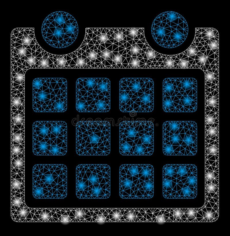 Bright Mesh 2D Calendar with Flash Spots Stock Vector - Illustration of ... Bright Mesh 2D Calendar with Flash Spots Stock Vector - Illustration of ...