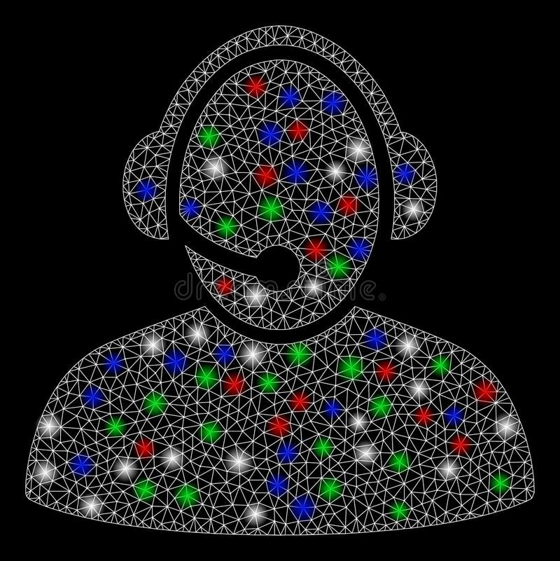 Bright Mesh 2D Call Center with Light Spots Stock Vector - Illustration ...