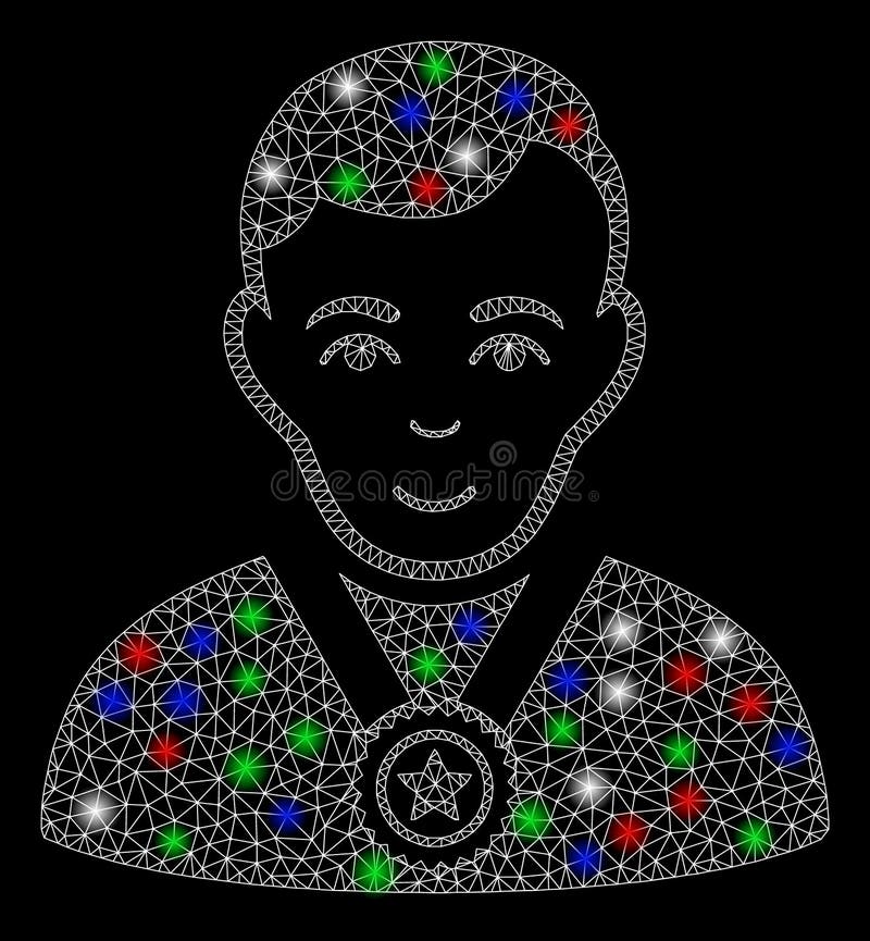 Bright Mesh 2D Champion with Flare Spots Stock Illustration ...