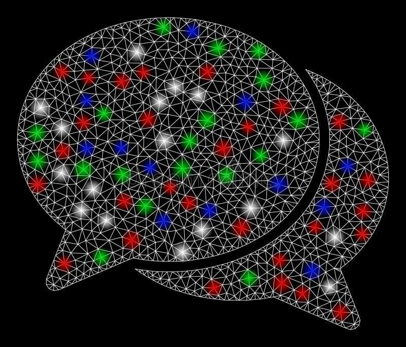 Bright Mesh 2D Chat with Light Spots Stock Vector - Illustration of ...