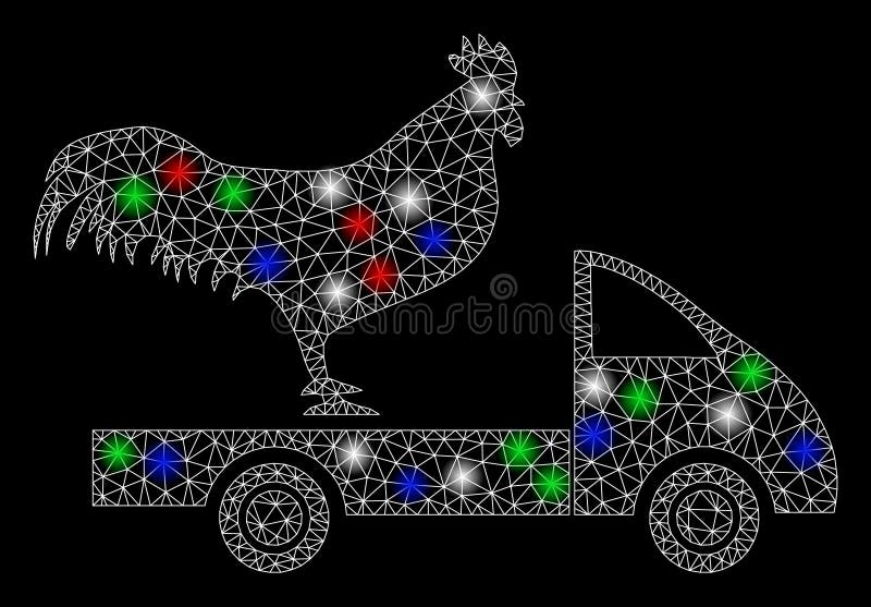 Bright Mesh 2D Chicken Transport Car with Flash Spots Stock ...