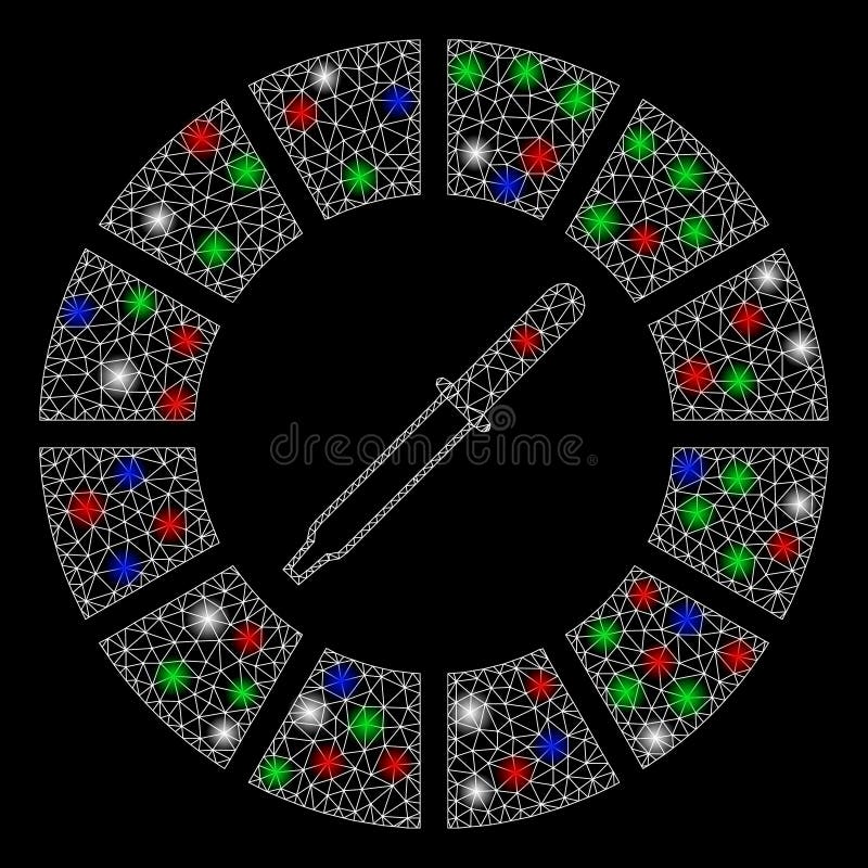 Bright Mesh 2D Color Wheel with Flare Spots Stock Vector - Illustration ...