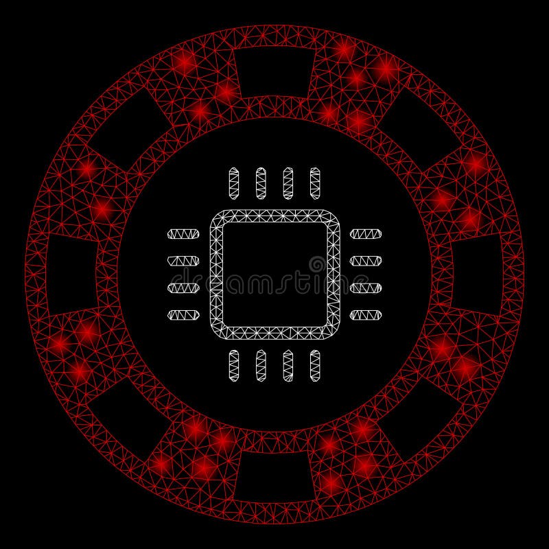 Bright Mesh 2D CPU Casino Chip with Light Spots Stock Vector ...