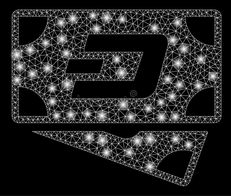 Bright Mesh 2D Dash Banknotes with Flash Spots Stock Vector ...