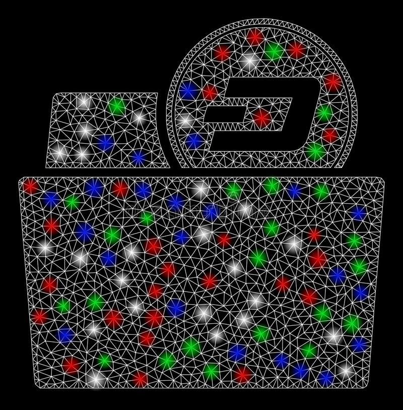 Bright Mesh 2D Dash Folder with Flare Spots Stock Illustration ...