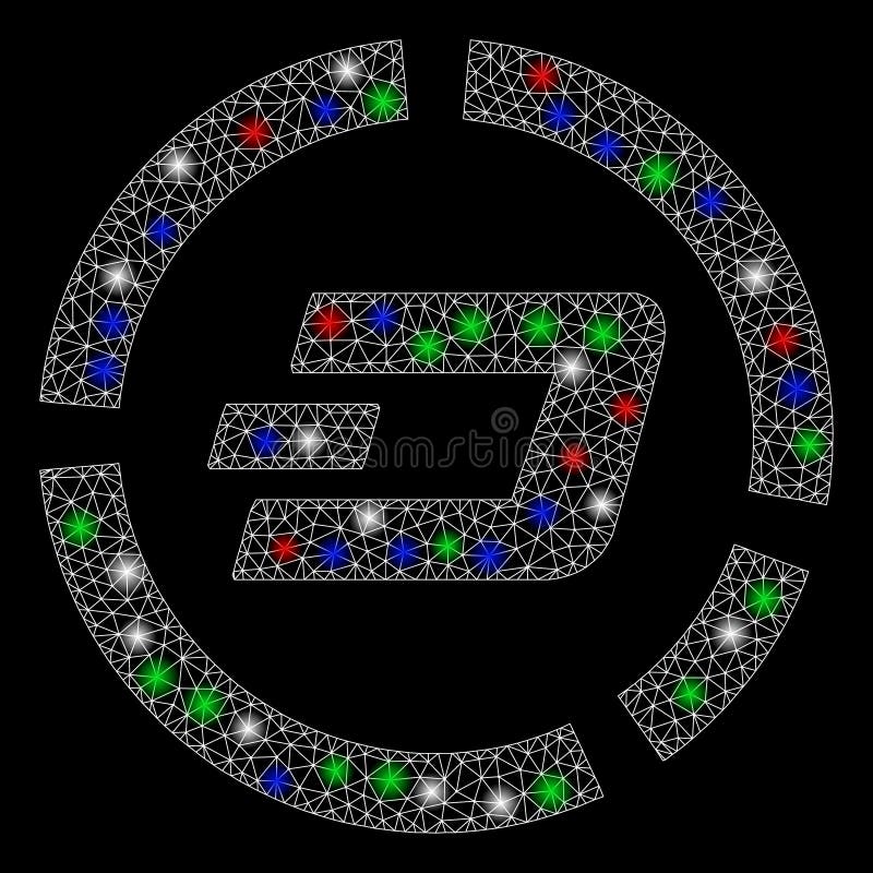 Bright Mesh 2D Dash Pie Chart with Flare Spots Stock Vector ...