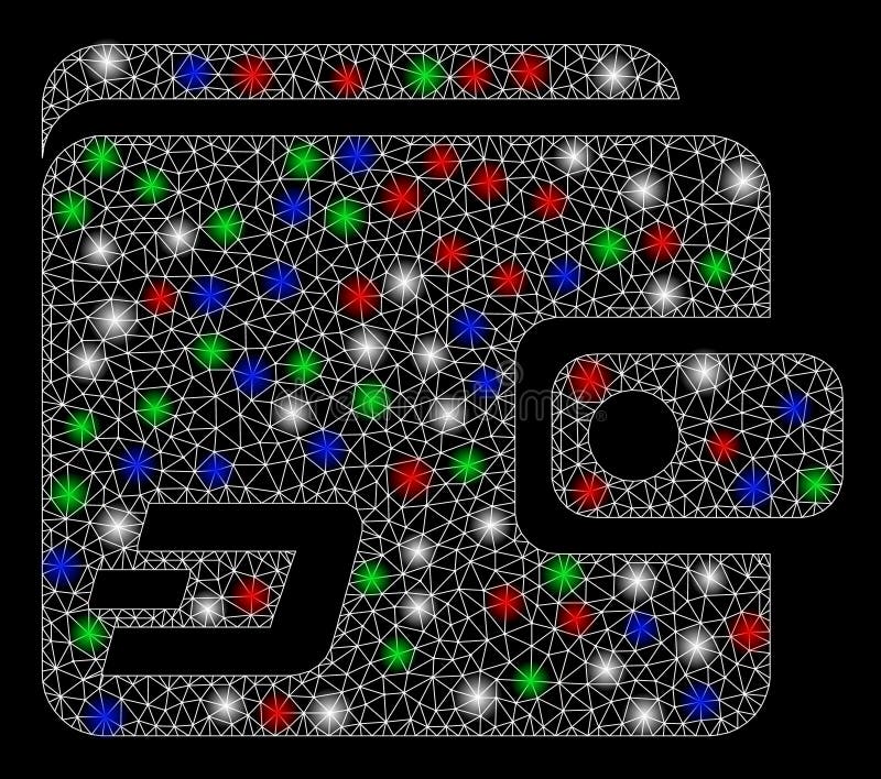 Bright Mesh 2D Dash Wallet with Flash Spots Stock Vector - Illustration ...