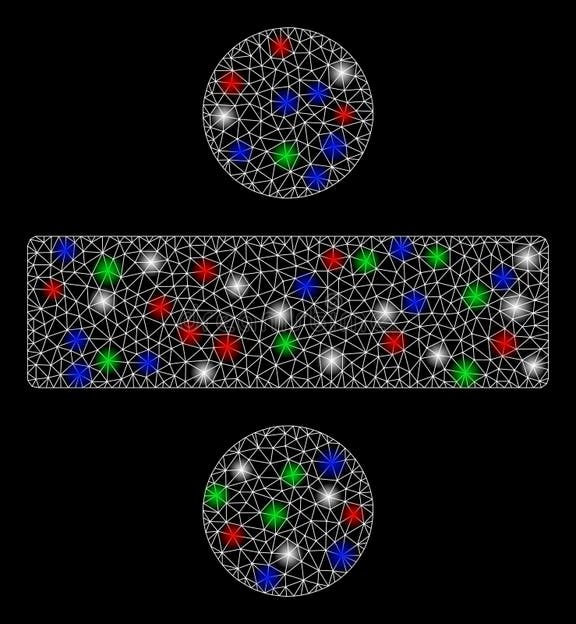 Bright Mesh 2D Divide Math Operation with Light Spots Stock Vector ...
