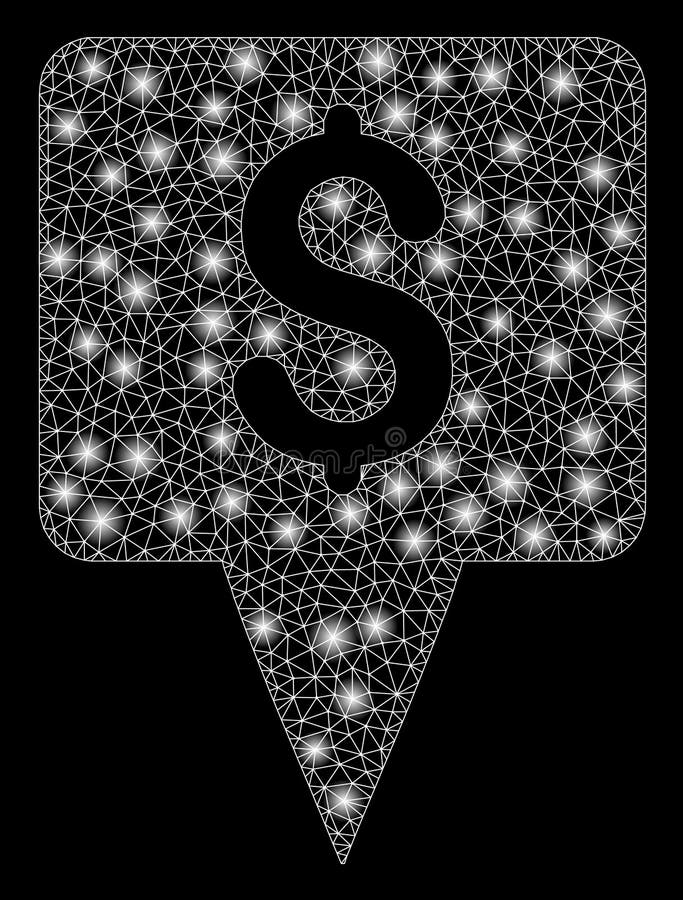 Bright Mesh 2D Dollar Map Pointer with Flash Spots Stock Vector ... Bright Mesh 2D Dollar Map Pointer with Flash Spots Stock Vector ...