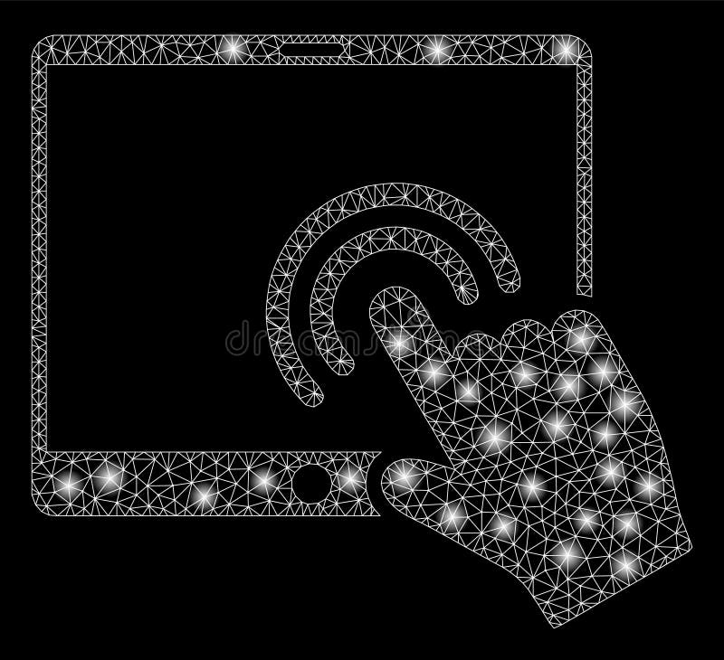 Bright Mesh 2D Double Click Tablet with Flash Spots Stock Vector ...