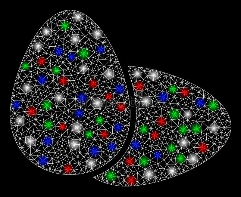 Bright Mesh 2D Eggs with Light Spots Stock Vector - Illustration of ...