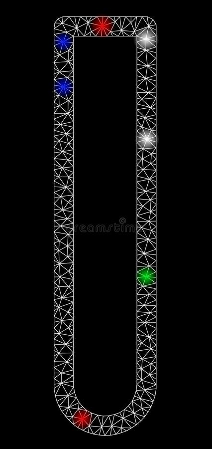 Bright Mesh 2D Empty Test Tube with Flare Spots Stock Illustration ...