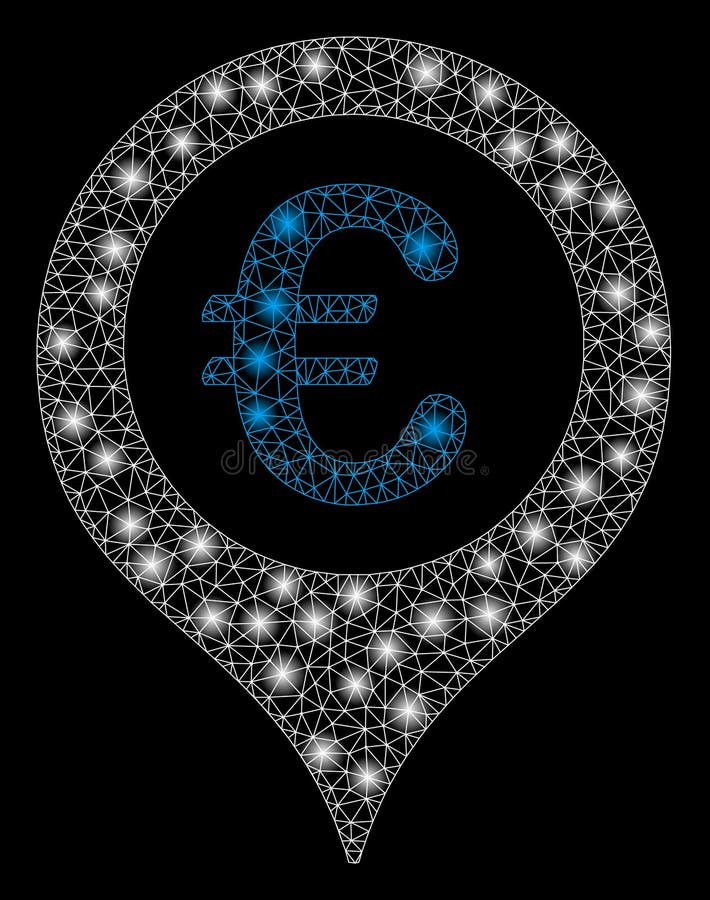 Bright Mesh 2D Euro Map Marker with Flare Spots Stock Vector ... Bright Mesh 2D Euro Map Marker with Flare Spots Stock Vector ...