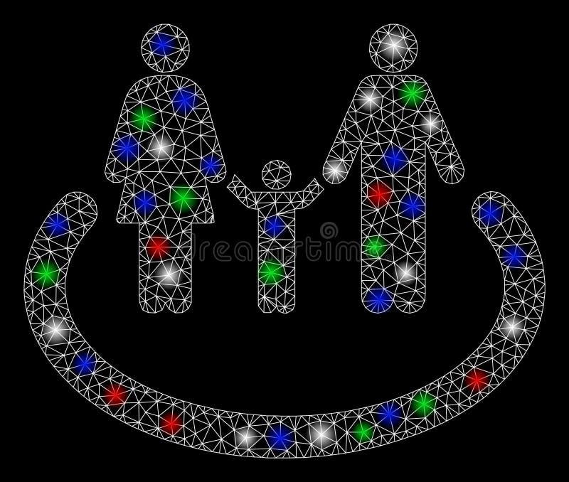 Bright Mesh 2D Family Area with Flash Spots Stock Vector - Illustration ...