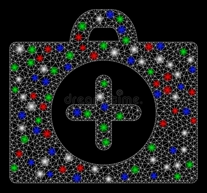 Bright Mesh 2D First Aid with Light Spots Stock Vector - Illustration ...