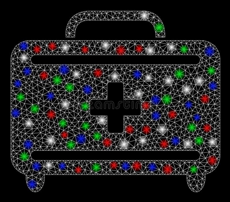 Bright Mesh 2D First Aid Toolkit with Flash Spots Stock Vector ...